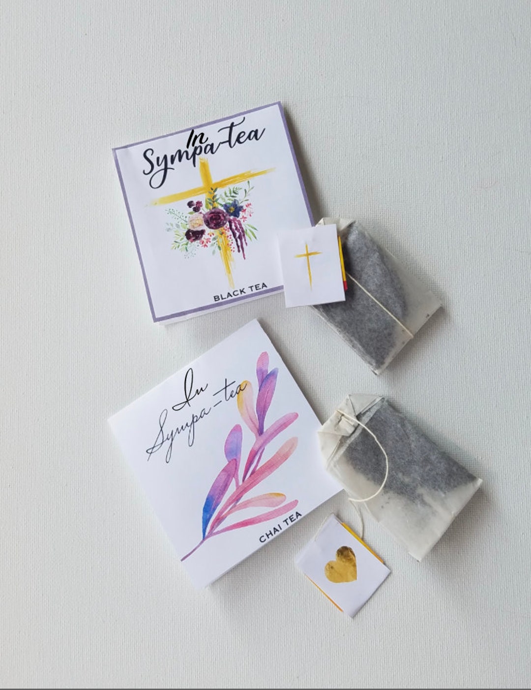 Sympathy Funeral Custom Tea Bags Favors ⎜ Memorial Service Gifts ...