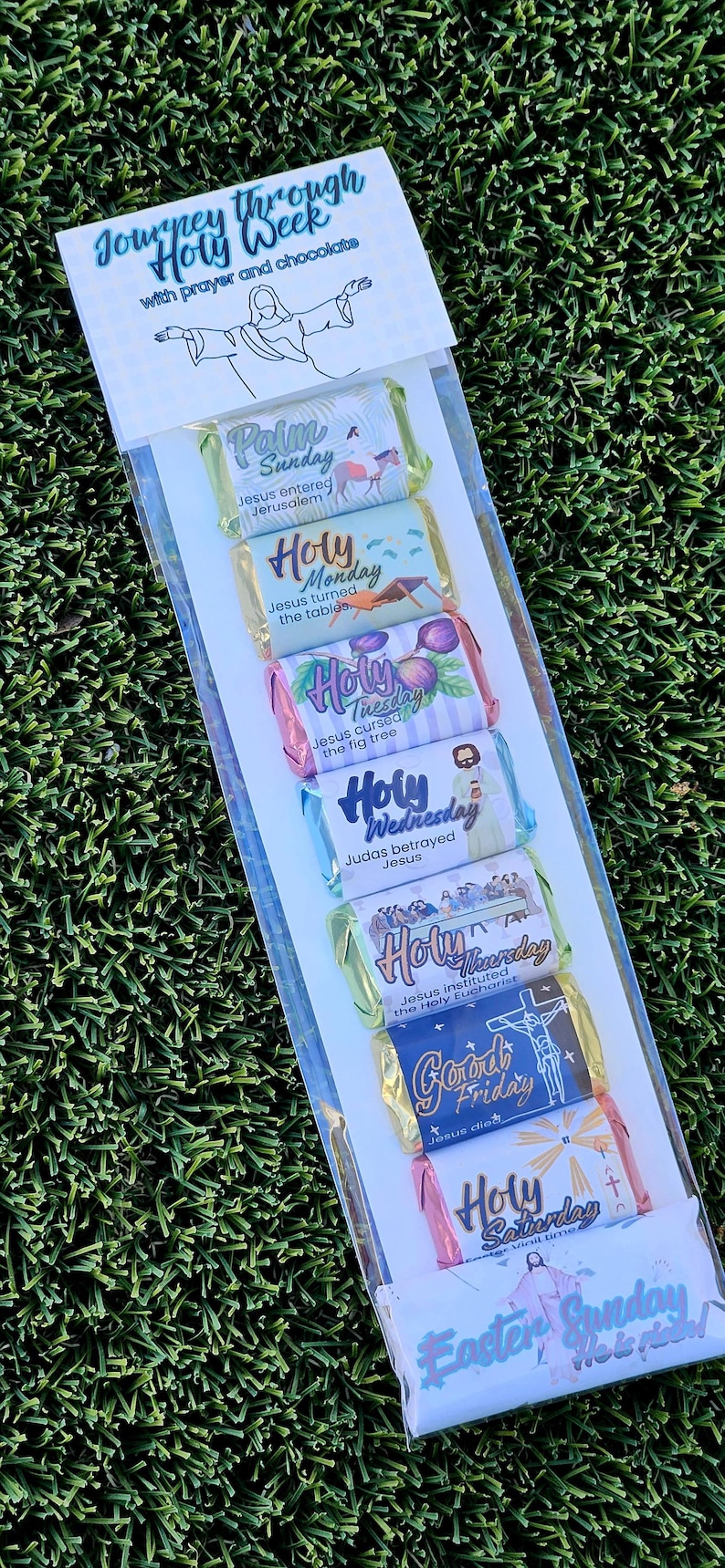 Easter Scripture Chocolate Candy Bar Favors: He is Risen Religious ...