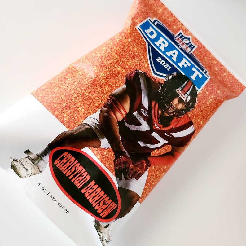 Custom Photo Chip Bags Cupcake Toppers NFL Draft Football - Etsy