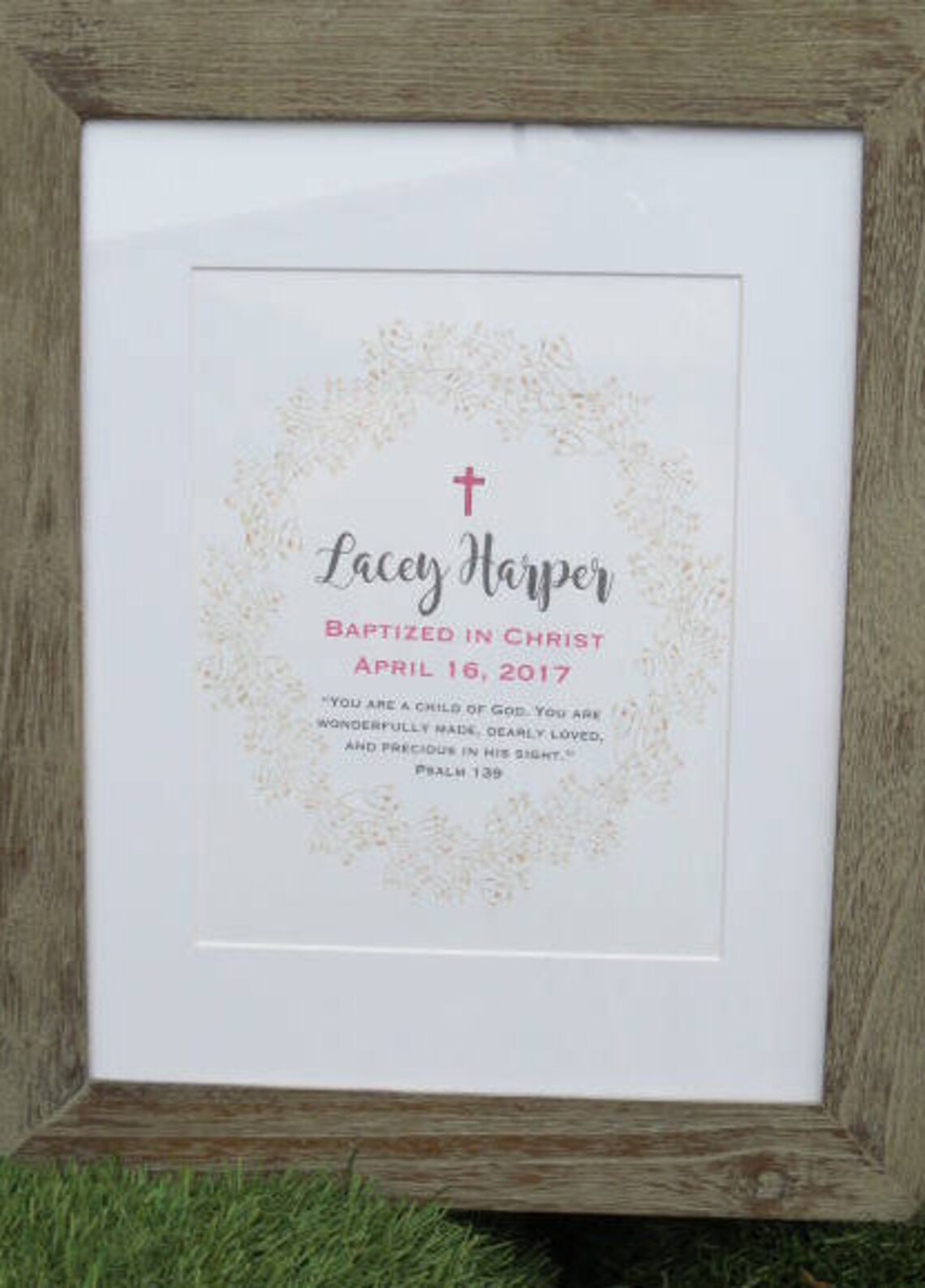 Baptized in Christ Keepsakebaptism Table Sign personalized - Etsy