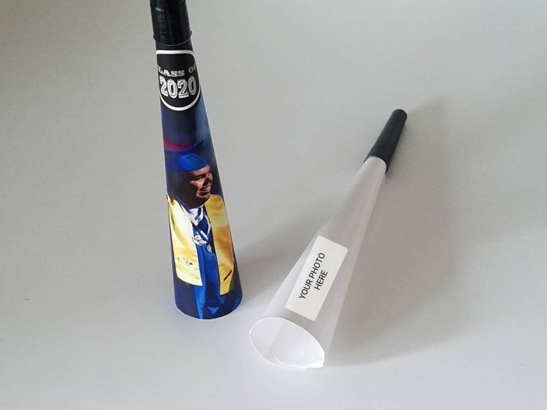 Custom Photo Graduation Horns Noisemakers Party Quarantine Class of ...