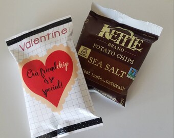 Printable Valentine Potato Chips Tags Snack Tag Bag of - Etsy
