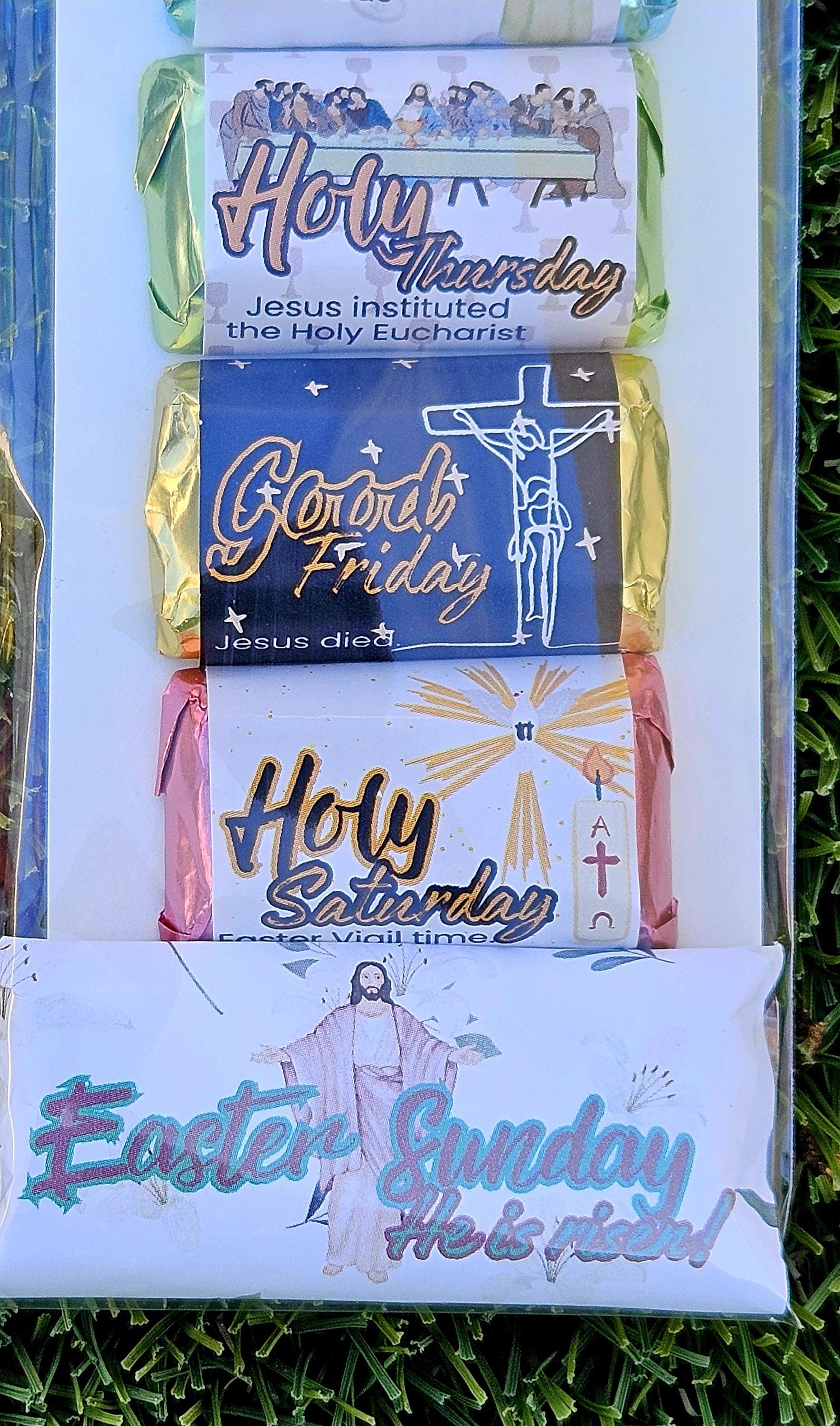 Easter Scripture Chocolate Candy Bar Favors: He is Risen Religious ...
