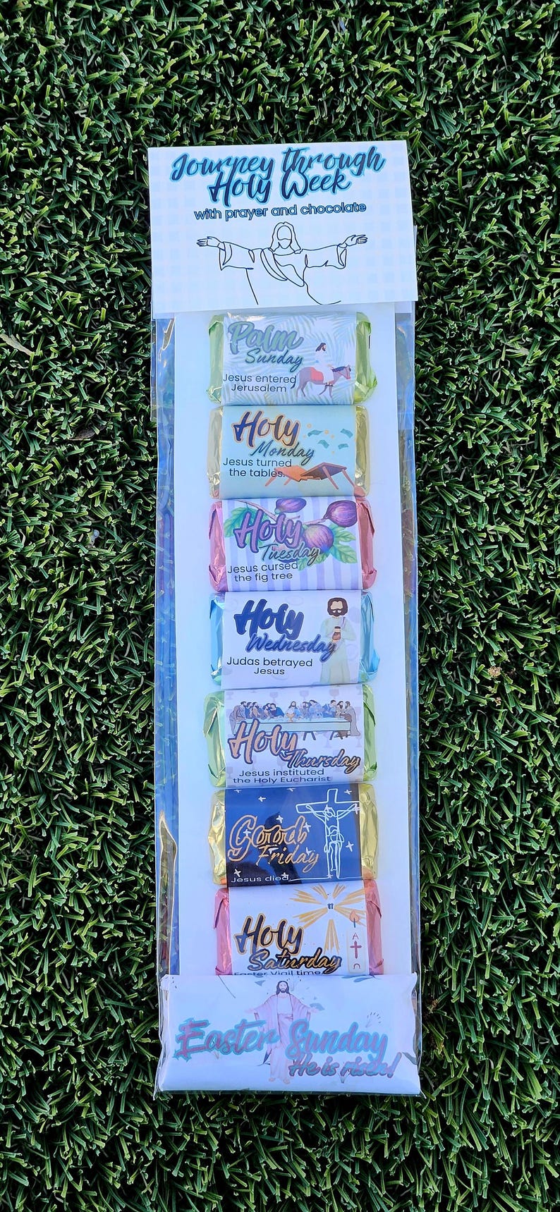 Easter Scripture Chocolate Candy Bar Favors: He is Risen Religious ...