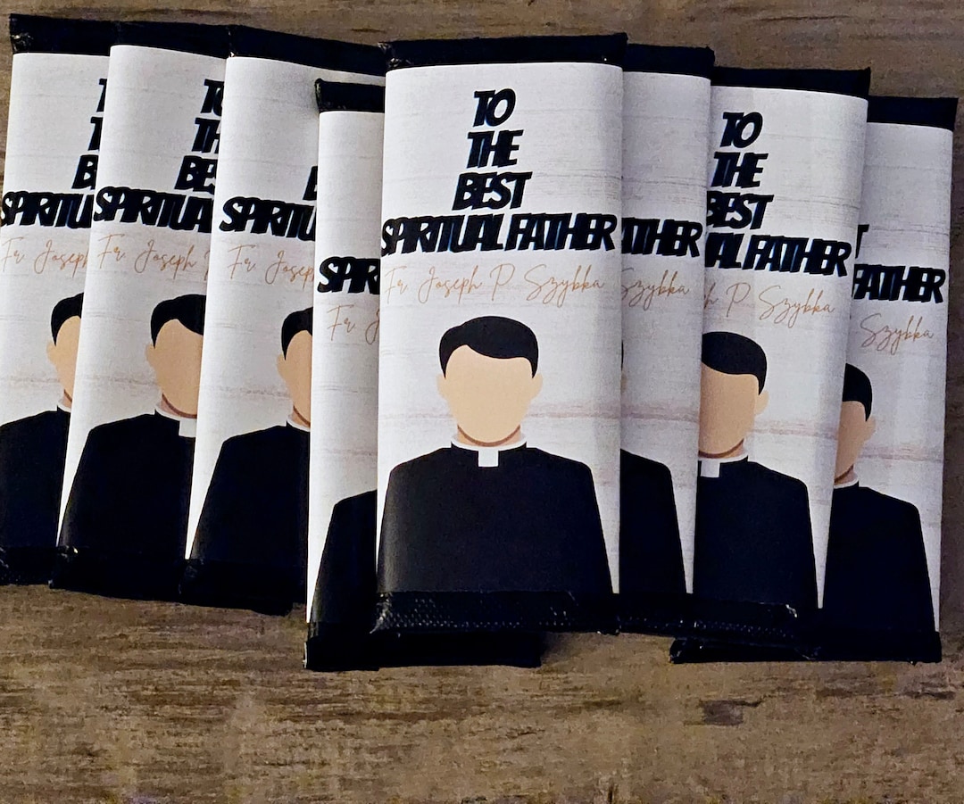 Custom Catholic Priest Spiritual Father Eucharist Chocolate Bars ...