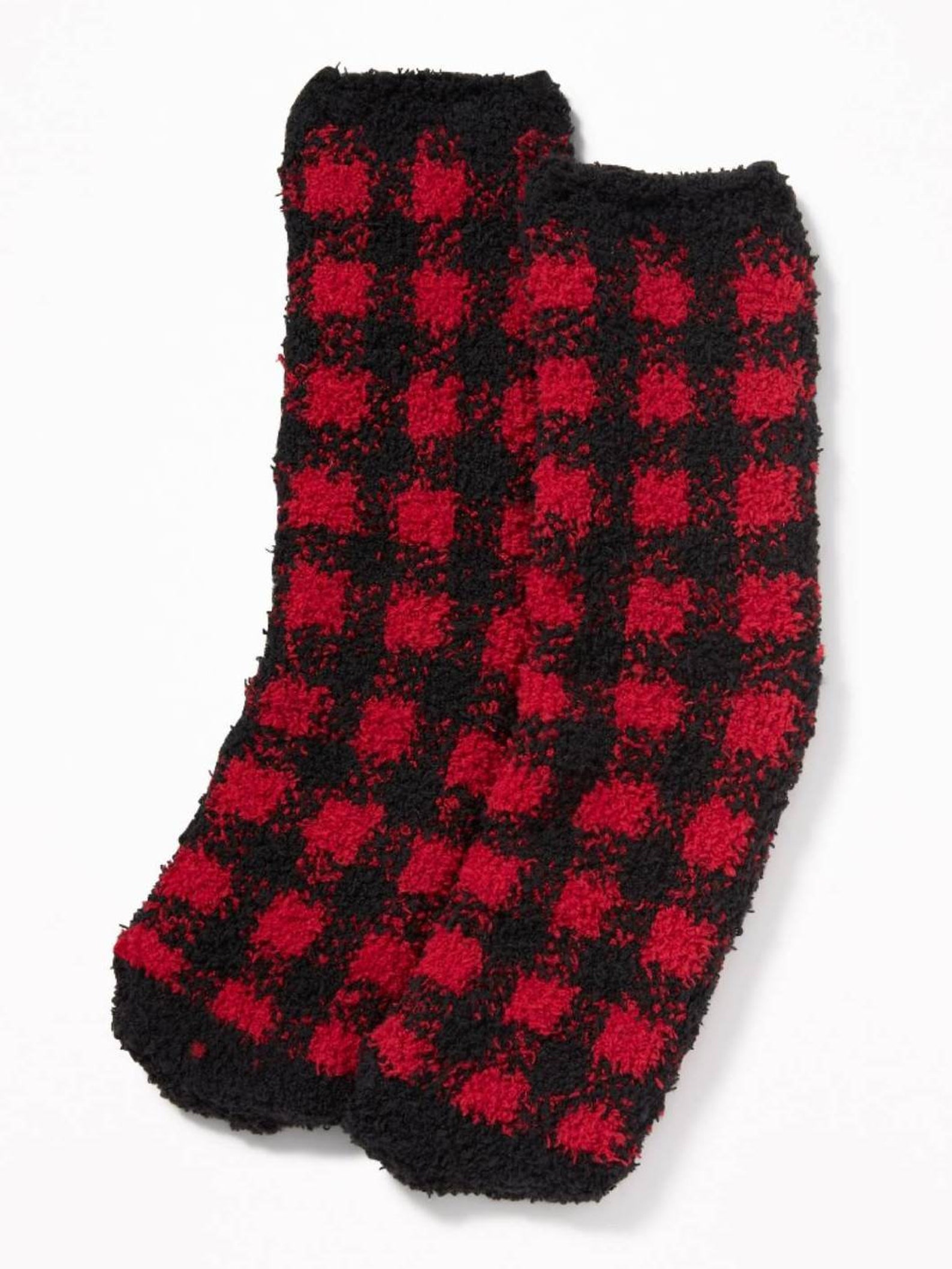 Personalized Sock Gifts Wrap Labels Fluffy Buffalo Check Socks | Etsy