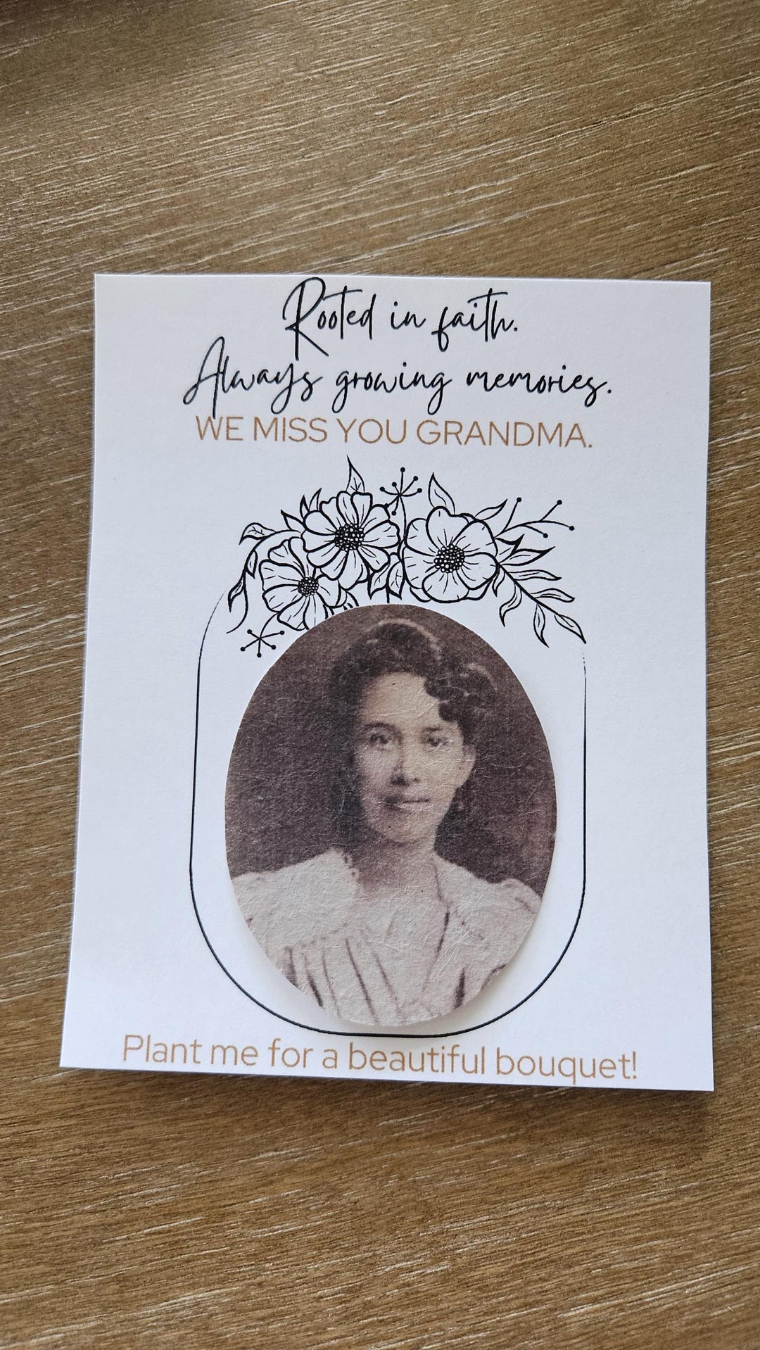 Funeral Service Plantable Party Favors | Church in Memory Memorial ...