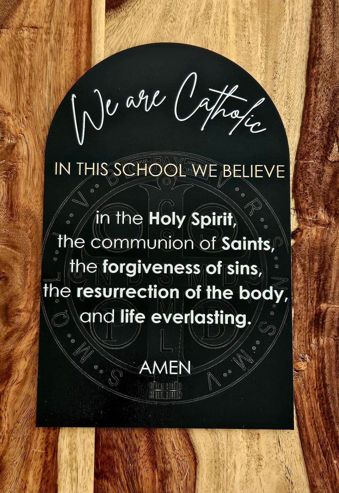 Catholic School Teacher Classroom Plaque Sign: St Benedict Medal ...