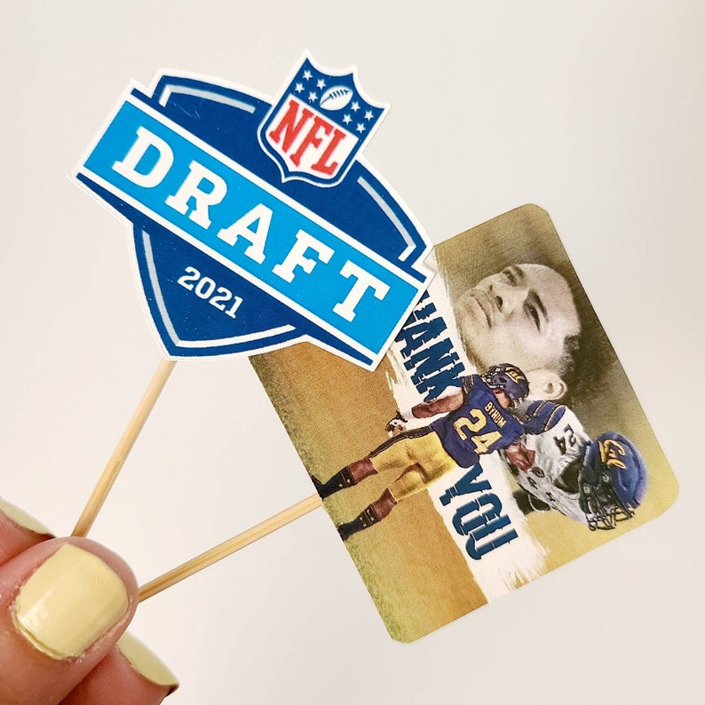 Custom Photo Chip Bags Cupcake Toppers NFL Draft Football - Etsy