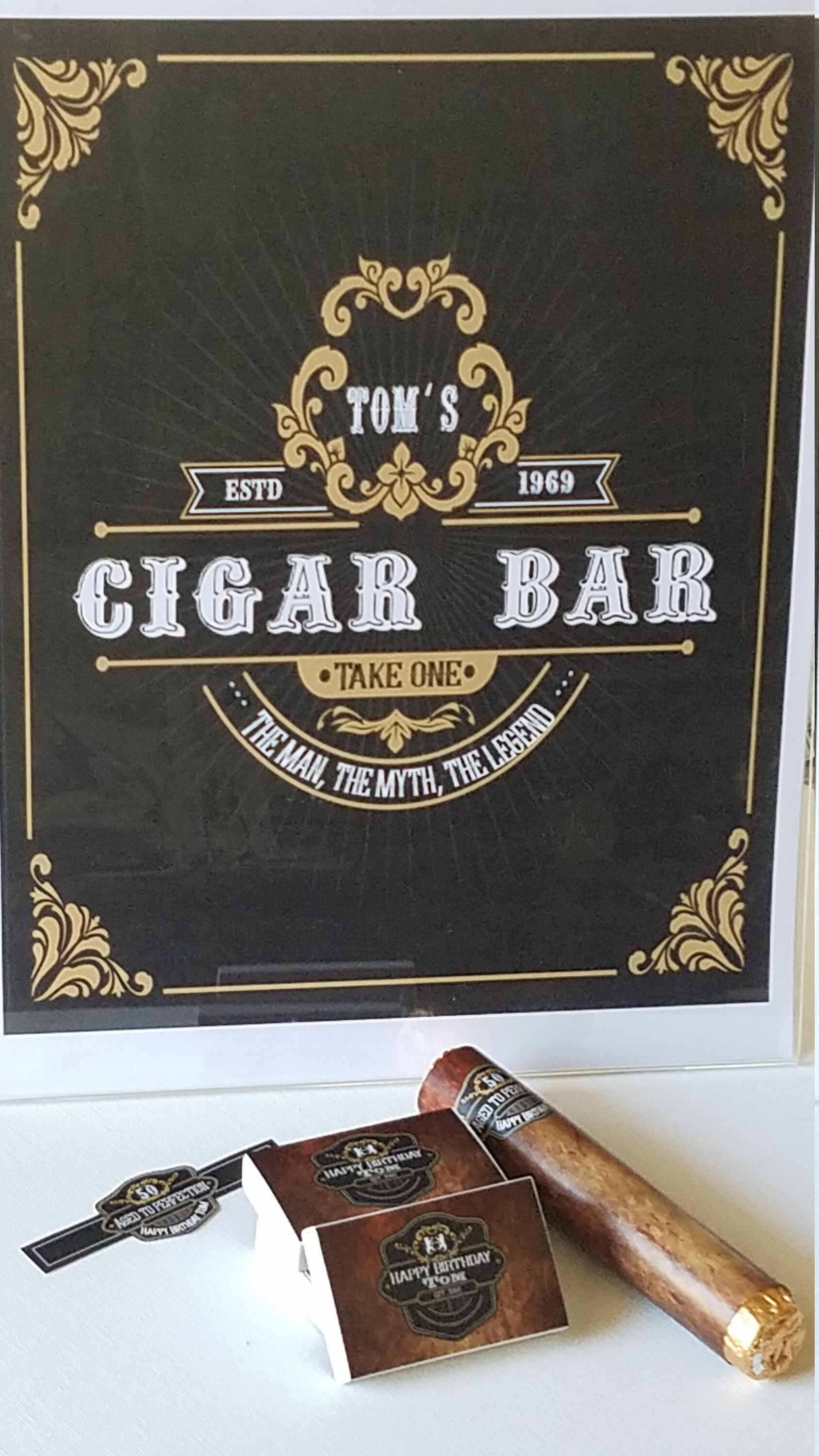Cigar Bar Black and Gold Wedding or Birthday Reception Signs ⎜gatsby ...