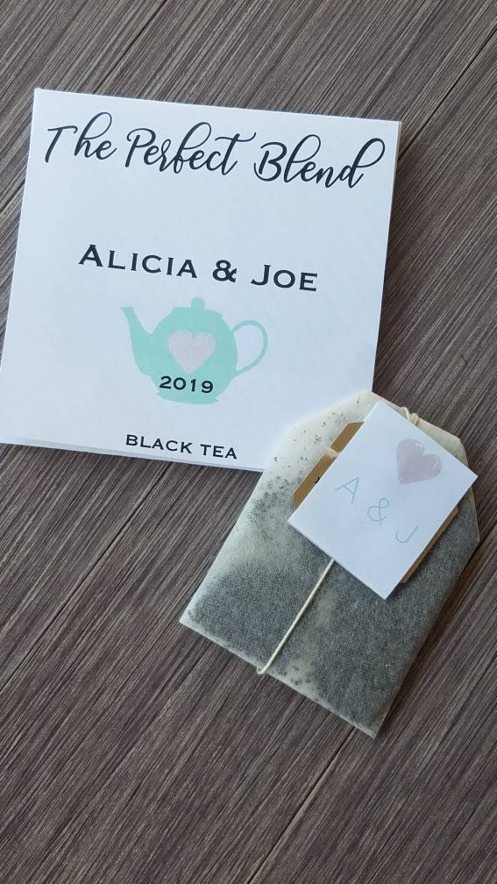 Personalized Wedding Tea Bag Favors: Bridal Shower Set of 10 - Etsy