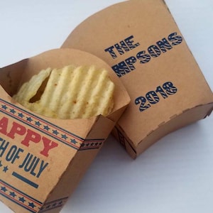 Custom Fourth of July Holiday Fry Boxes | Open Favor Boxes ...