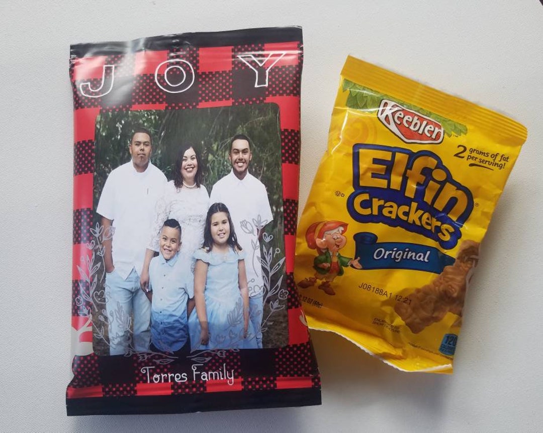 Christmas Holidays Buffalo Check Plaid Party Bag Favors Chips Wrappers ...