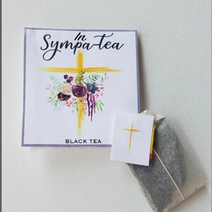 Sympathy Funeral Custom Tea Bags Favors ⎜ Memorial Service Gifts ...