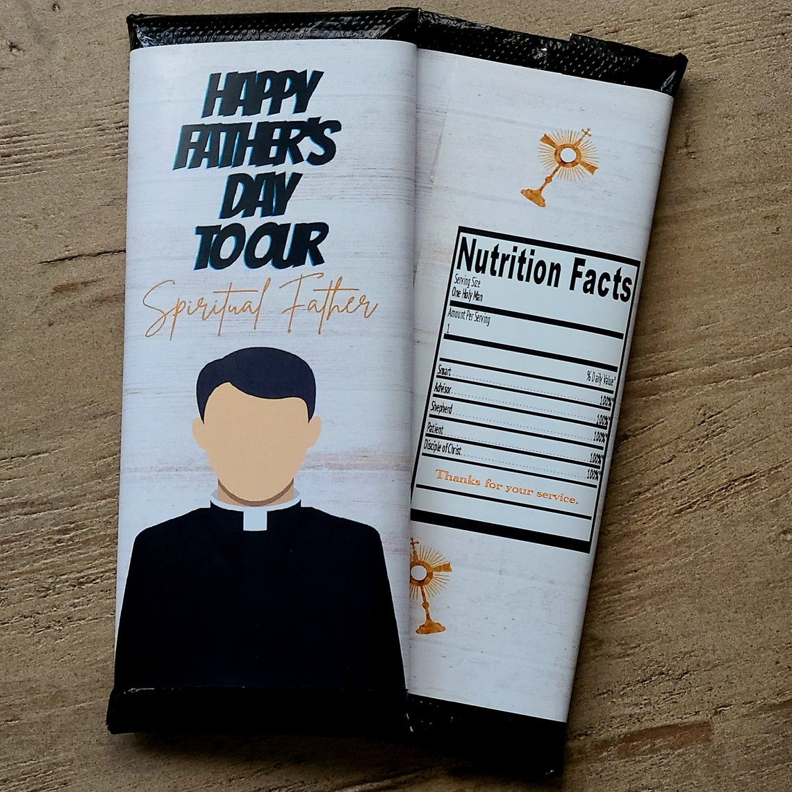 Custom Catholic Priest Chocolate Bar Wrappers: Clergy Gift - Etsy