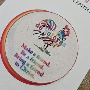 Cursillo Retreat De Colores Plantable Grow Card Church Rainbow Rooster ...