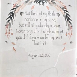 Personalized Adoption Poem Print: Floral Wreath Keepsake - Etsy