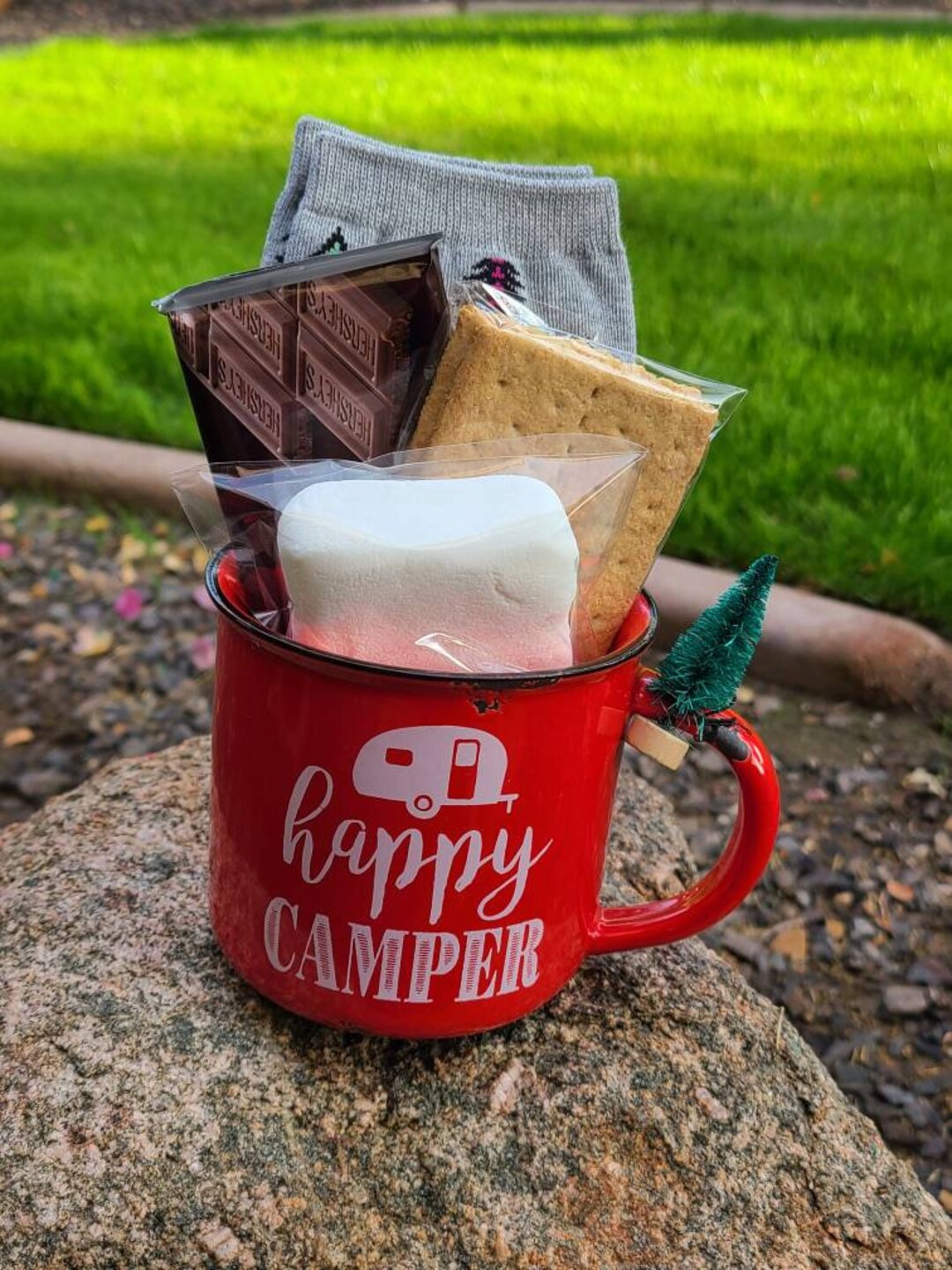 Happy Camper Gift Set Smores Mug Christmas Cup Camping Wanderlust First ...