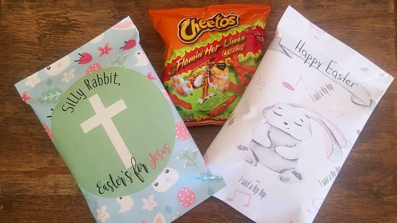 Happy Easter Jesus Hip Hop Party Potato Chip Bag Favors Kids | Etsy
