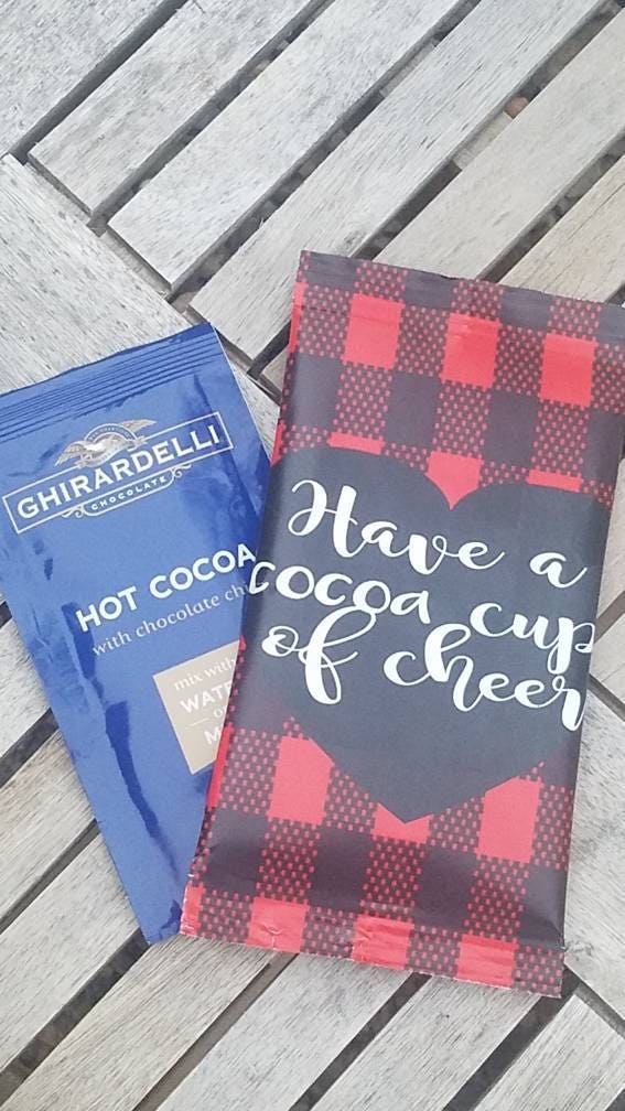 Christmas Holidays Hot Chocolate Custom Gift Wrapper Cocoa | Etsy