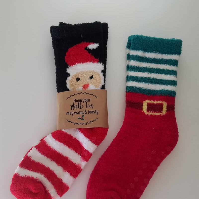 Santa Socks - Etsy