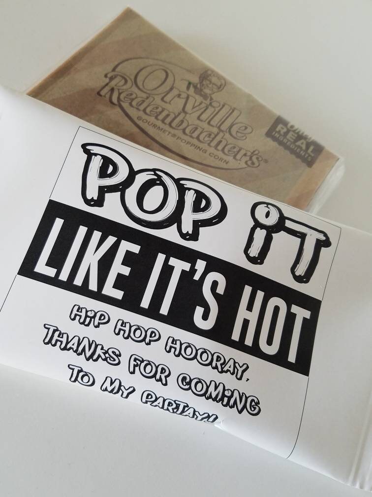 Personalized Hip Hop Popcorn Party Favors - Set of 10 - Etsy