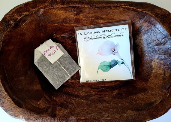 Sympathy funeral tea bags favors ⎜ memorial service gifts celebration ...