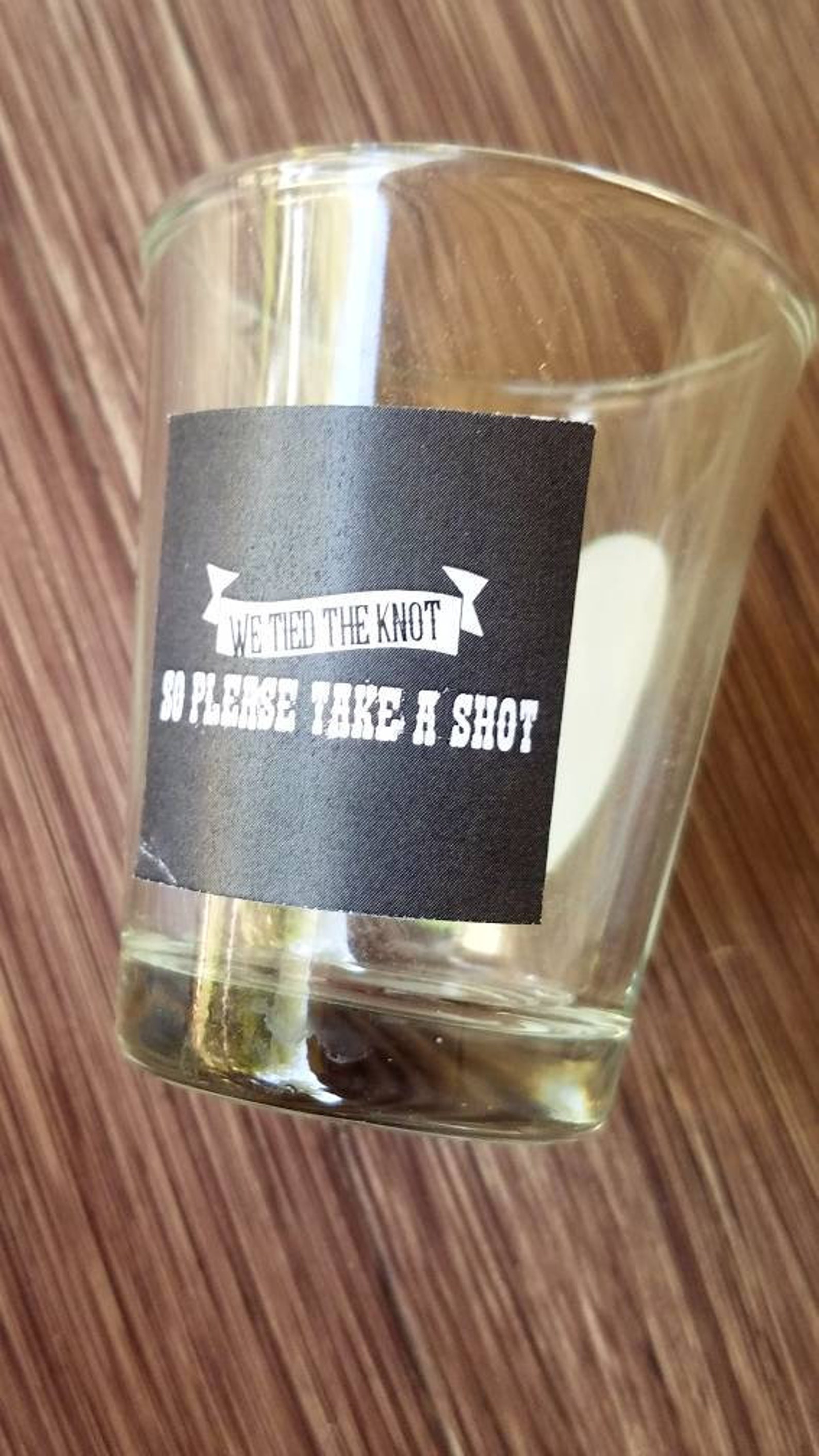 Shot Glasses Labels Retirement Birthday Party Wedding Favors | Etsy
