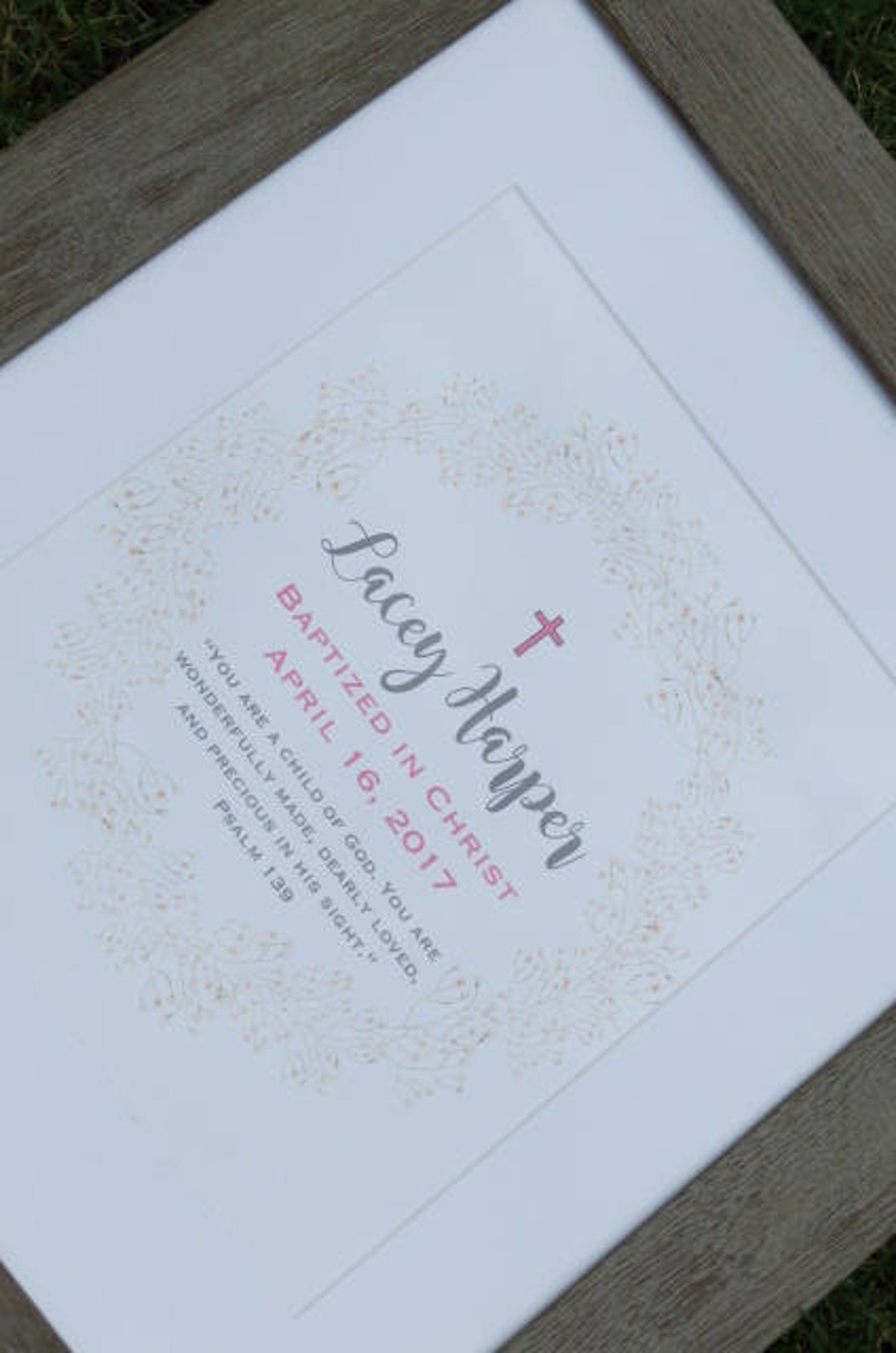 Baptized in Christ Keepsakebaptism Table Sign personalized | Etsy