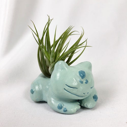 Painted Bulbasaur Planter With Live Succulent/cactus - Etsy