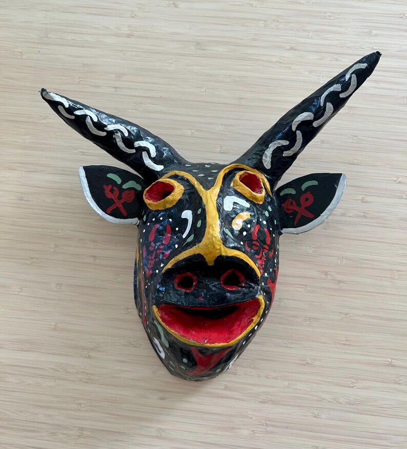 Vintage Venezuelan Diablos De Yare Paper Mache Mask - Etsy