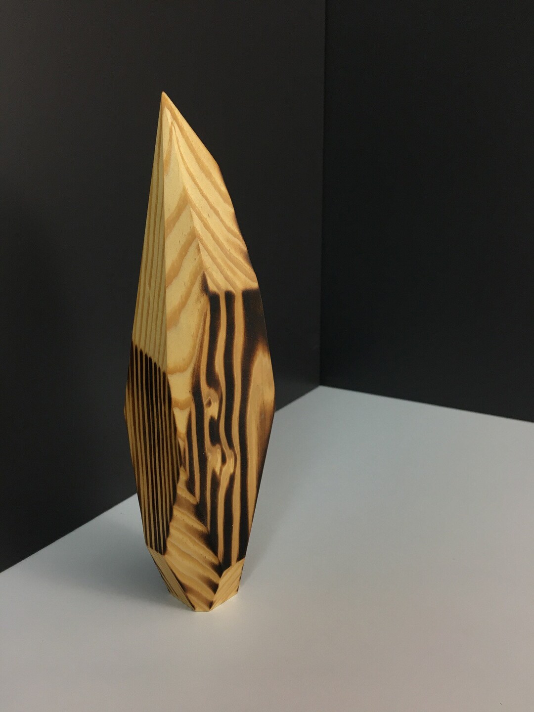 Scorched Southern Yellow Pine Geometric Polygon Sculpture - Etsy