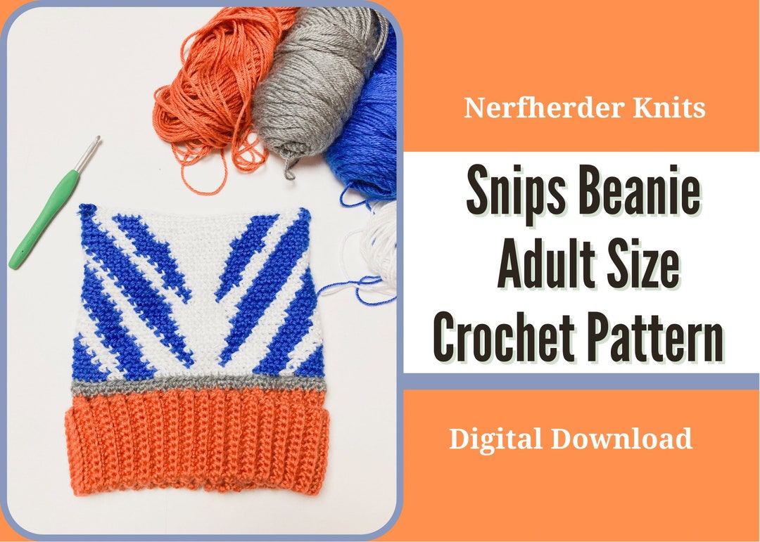 Snips Beanie Crochet Pattern - ADULT SIZES - Adult & Adult Large - Digital Pattern - Star Wars ...