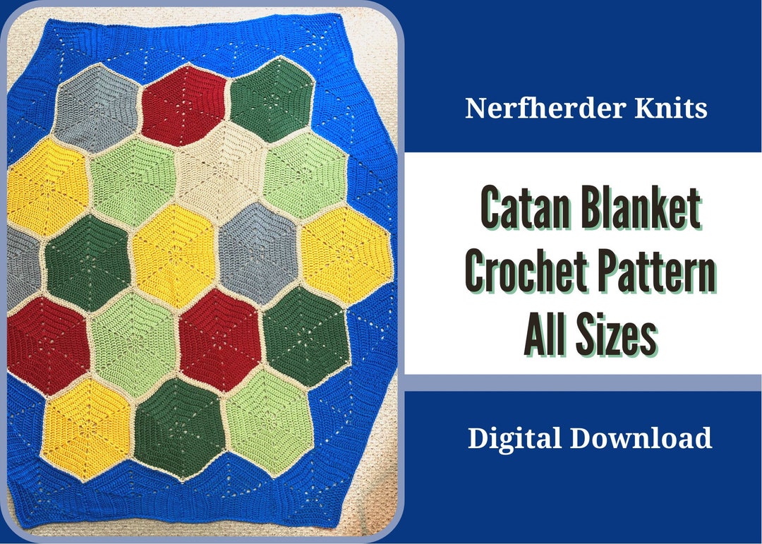 Catan Hexagon Blanket - BUNDLE ALL SIZES - Digital Pattern - Settlers ...
