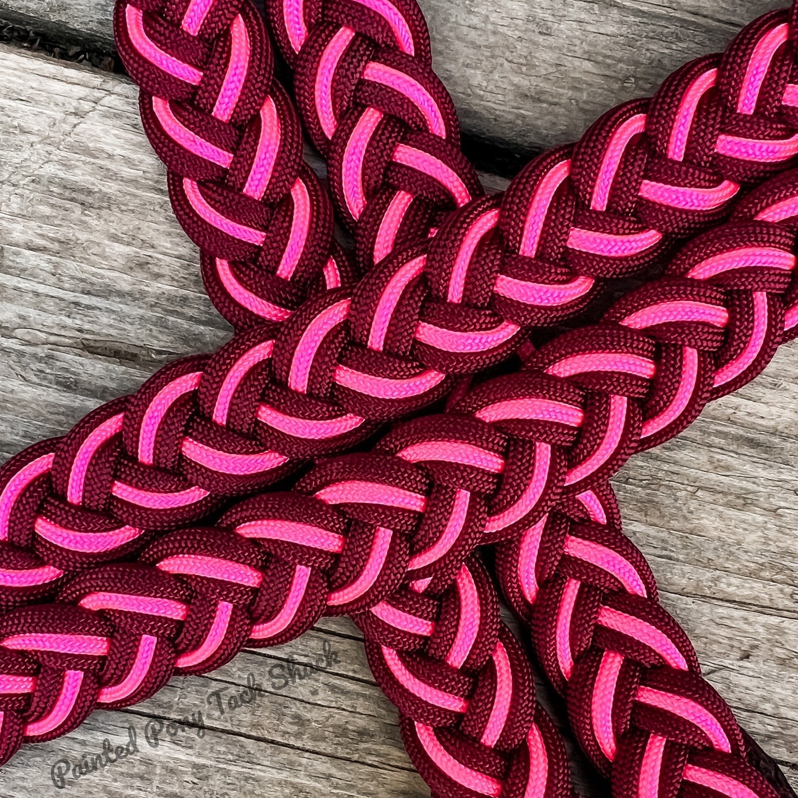 Rose Petal Original Style Braided Paracord Barrel Reins, Custom, Barrel ...