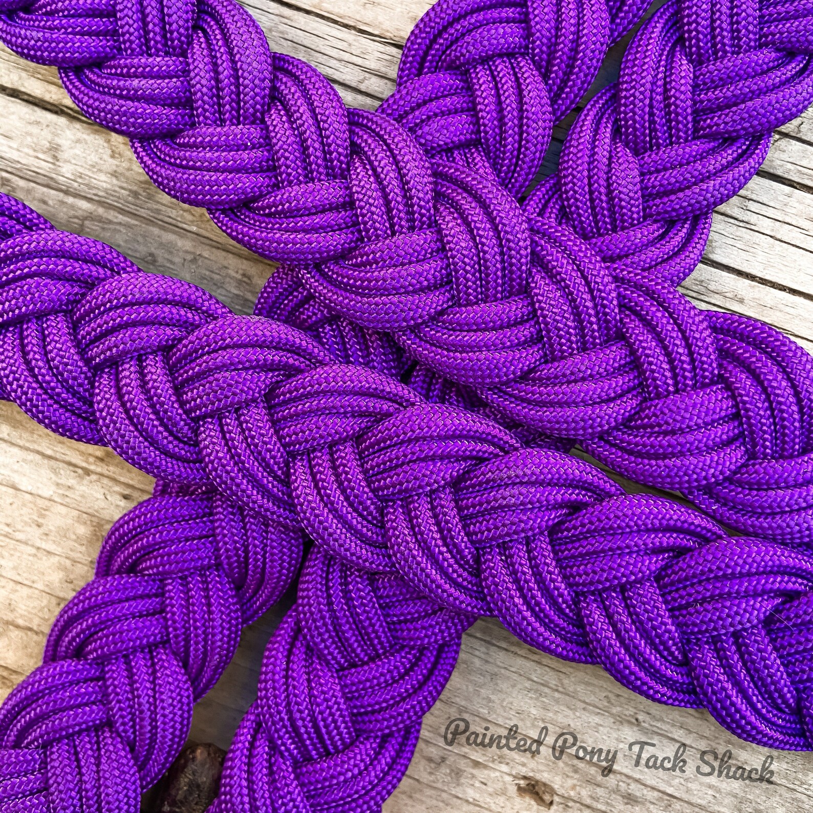 Purple Original Style Braided Paracord Barrel Reins, Custom, Barrel ...