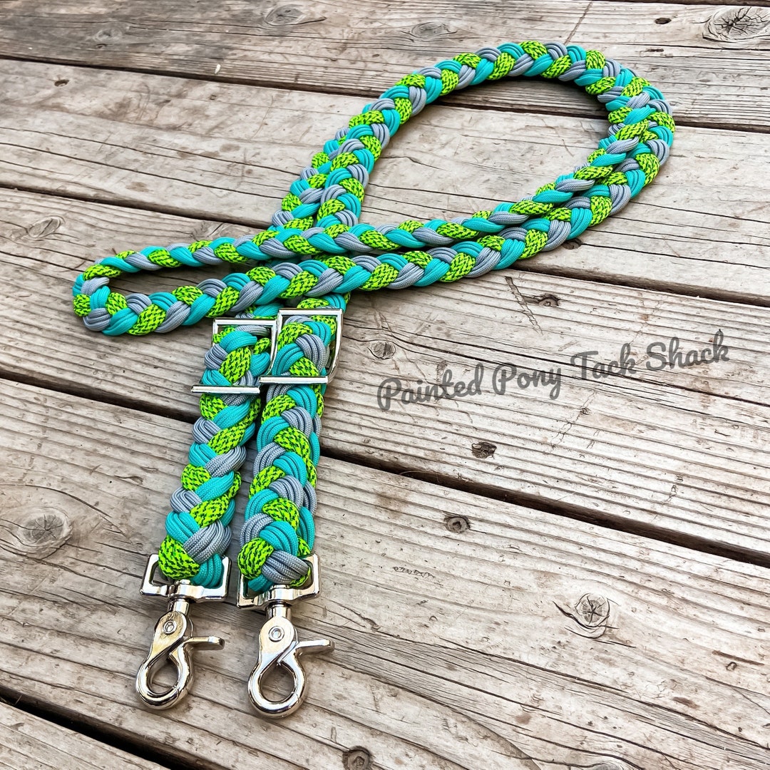 Cactus Original Style Braided Paracord Barrel Reins, Custom, Barrel ...