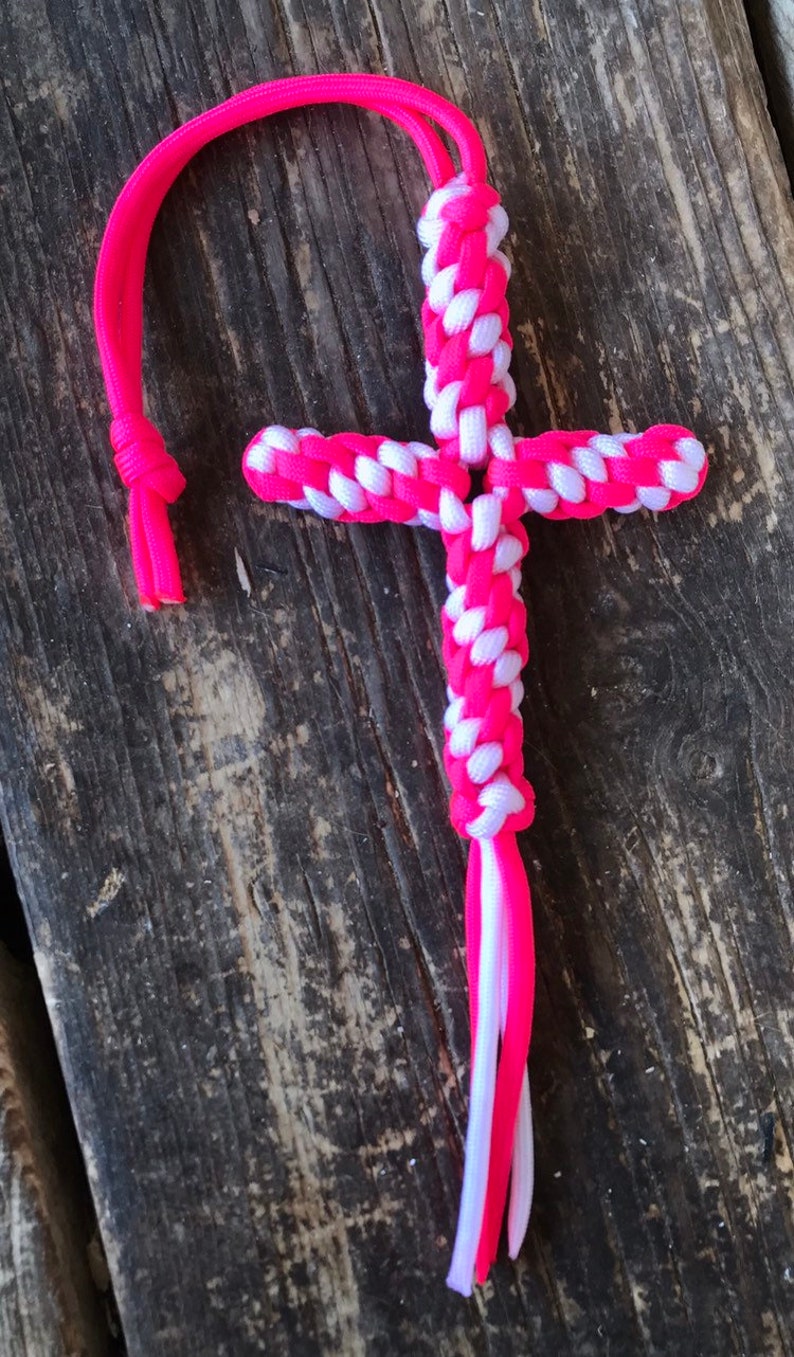 Hot Pink and White Saddle Cross Saddle Charm Cross Decor - Etsy