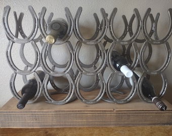 Horseshoe Wine Rack - Etsy