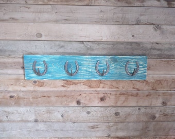 Vintage Rustic Horseshoe Coat Rack Western Coat Rack Rustic Hat Rack ...