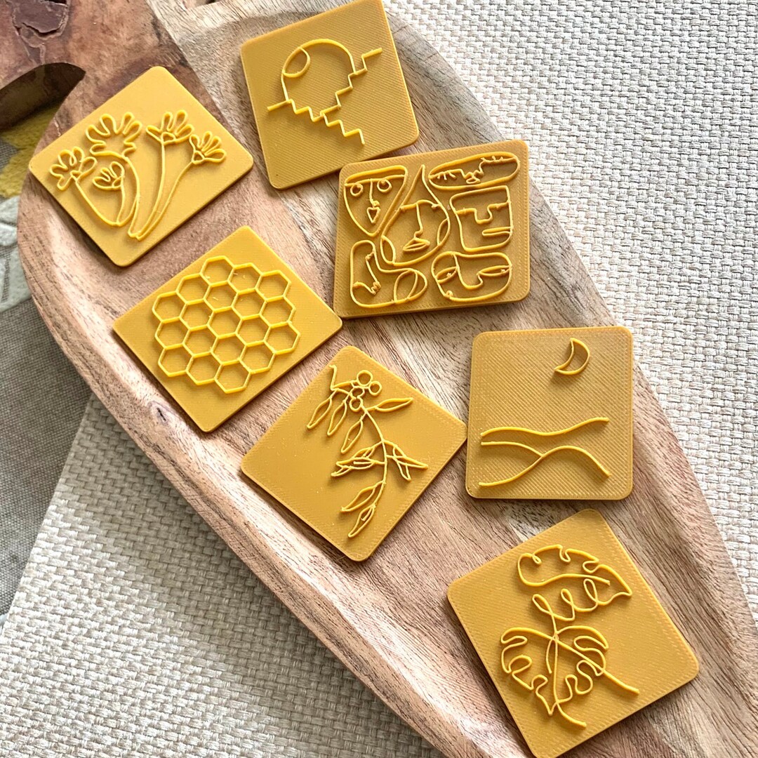 Seven Stamp Bundle I Art Stamp I Texture I Clay Emboss I 3D Printed ...