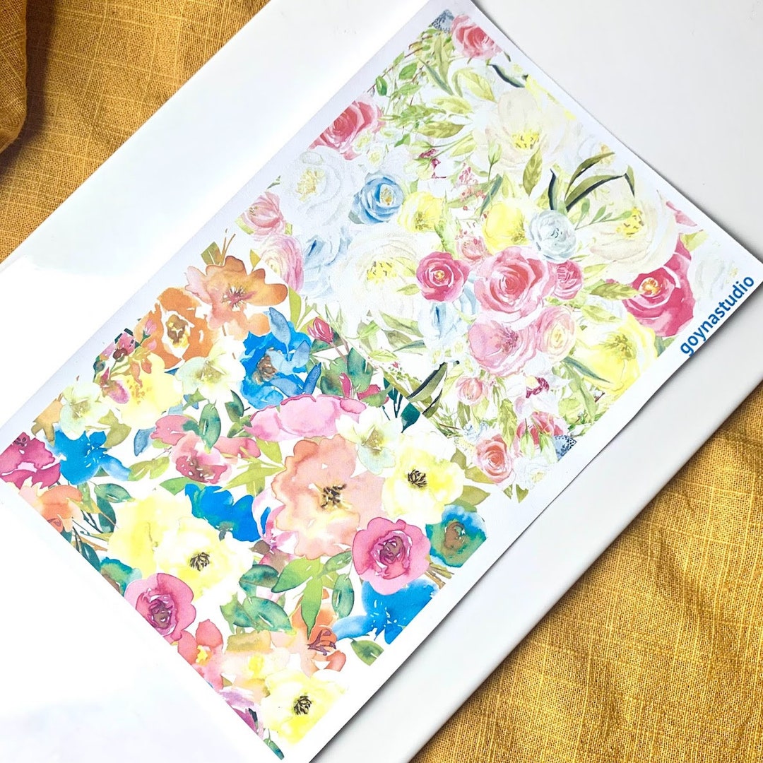 Water Soluble Transfer Paper-wild Floral Pattern 2 I Clay Transfer ...