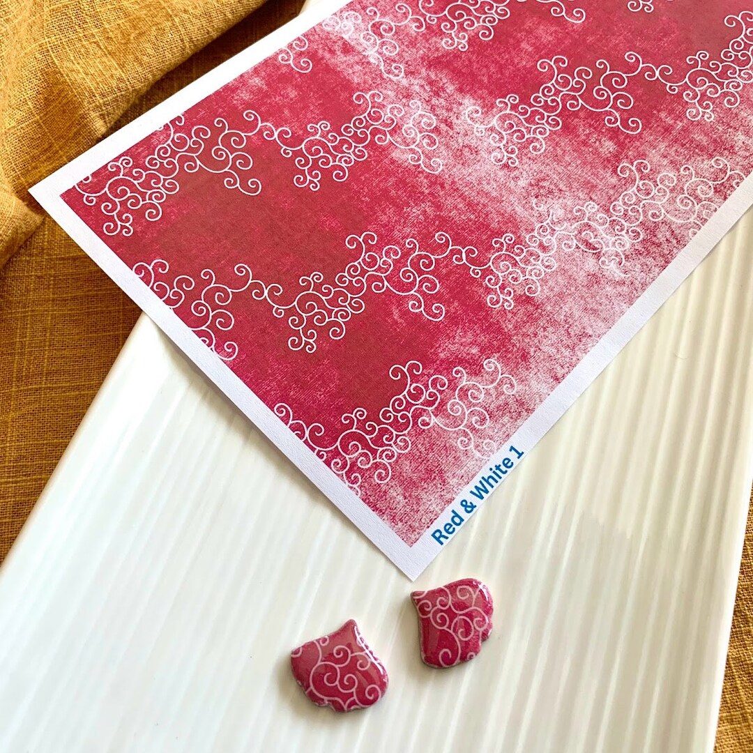 Water Soluble Transfer Paper - Red & White 1 I Clay Transfer Paper I ...