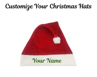 Personalized santa hat | Etsy