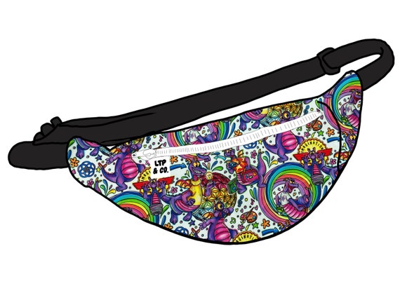 Rainbow Dragon Fanny Pack Waist Bum Bag | Etsy
