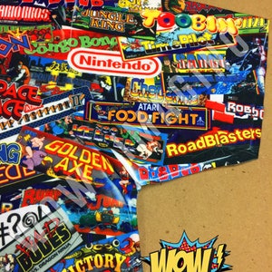 Classic Arcade Marquee _ Video Game T-shirt / Sticker Bomb Apparel - Etsy