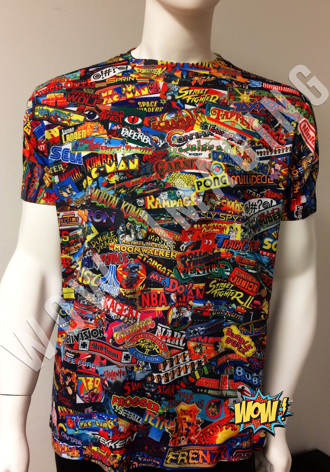 Classic Arcade Marquee _ Video Game T-shirt / Sticker Bomb Apparel - Etsy