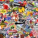Pillow Posters: STICKER SHOCK -ultimate Stickerbomb Pillowcase - Etsy