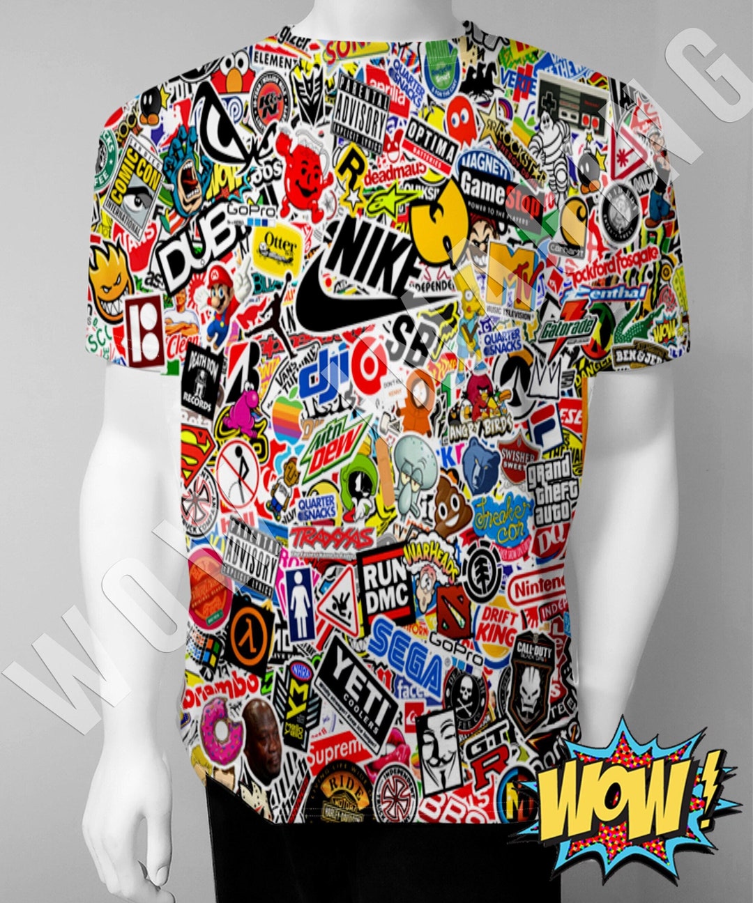 Ultimate Sticker Bomb T-shirt | Skateboard | Xgames | Video Games | MMA ...
