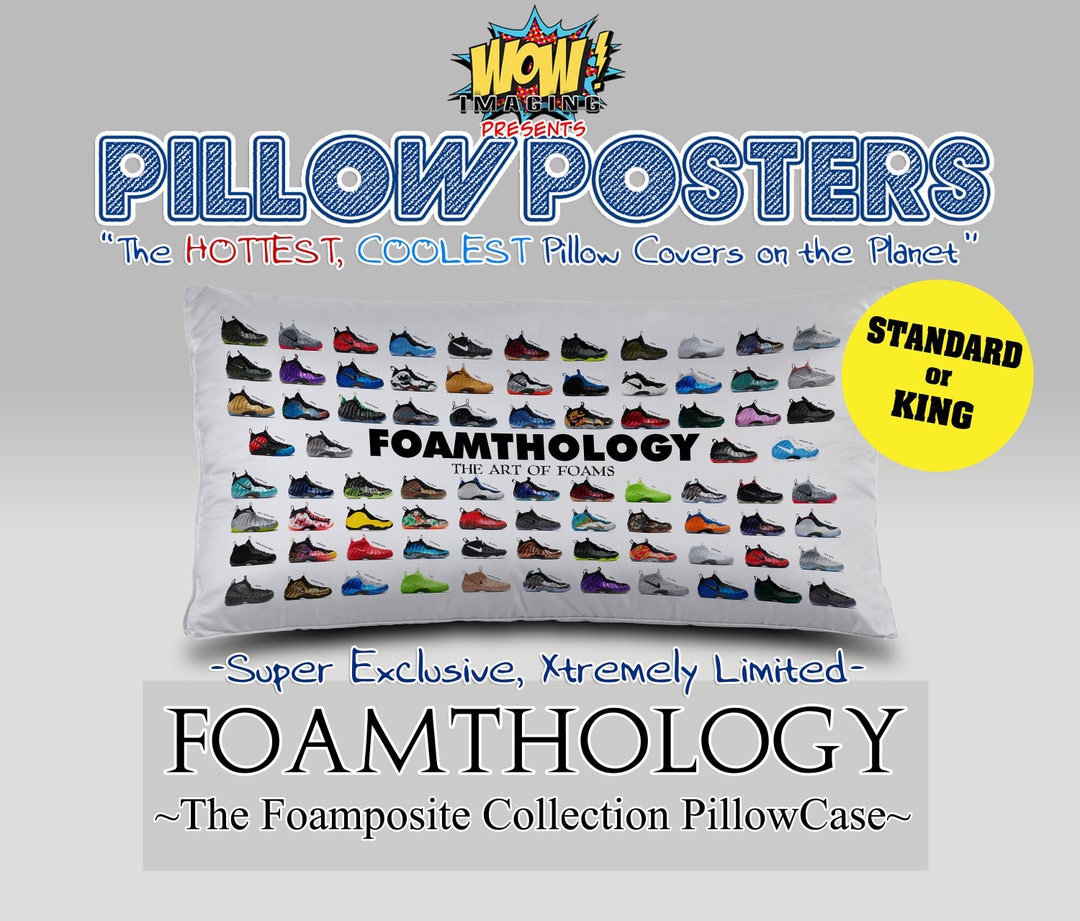Pillow Posters: Foamthology_the Ultimate Foamposite Pillowcase - Etsy